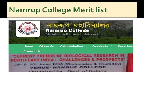 Namrup College Merit list 2020_Direct Link|Namrup TDC HS/UG Admission ...
