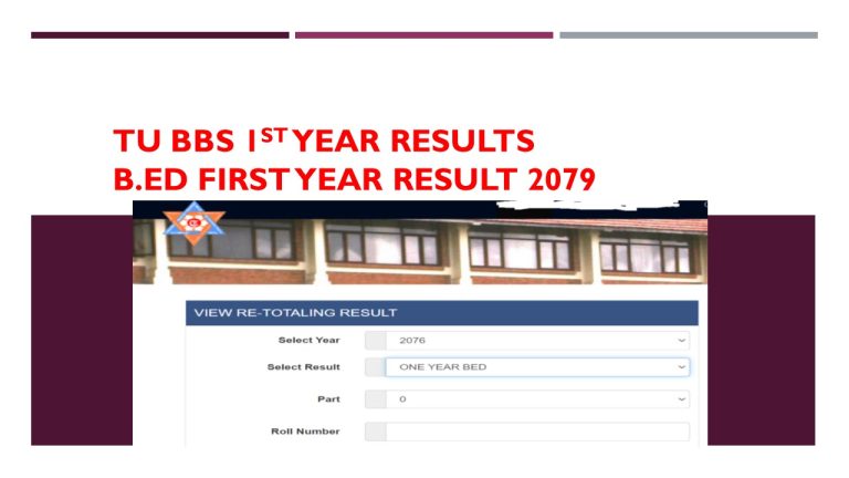 TU BBS 1st Year Result 2078-2079 Check Tribhuvan University B.Ed First ...