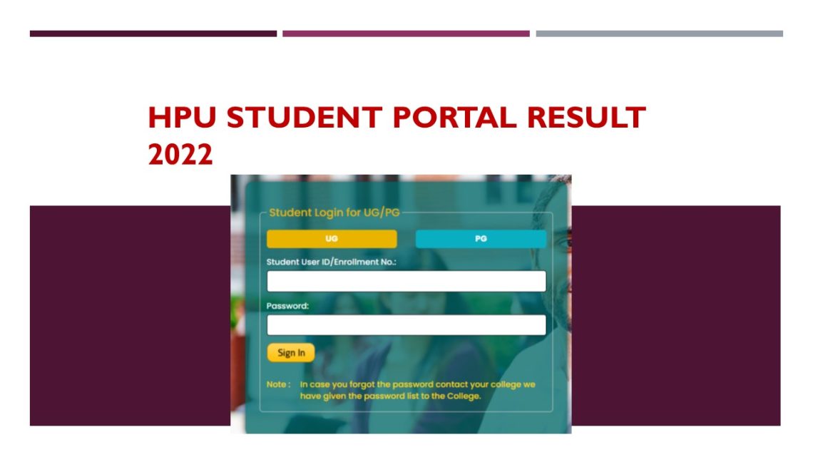 HPU Student Portal Result 2022 BA 2nd Year HPU Results Link www ...