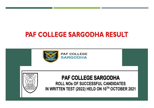 PAF College Sargodha Result 2022-2023 (Link) 8th Class Written Test ...