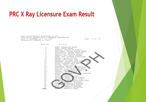PRC X-Ray Technologists Licensure Exam Result 2023 @prc.gov.ph| XTLE ...