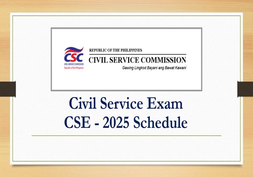 OUT-Civil Service Exam CSE-2025 Schedule| CSC-CSE Pen and Paper Test ...