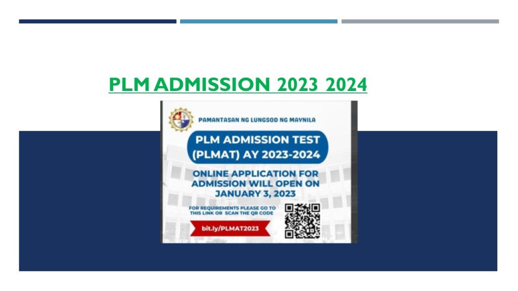 PLM Admission 2023 2024 PLMAT Test AY How to Apply Dates Courses