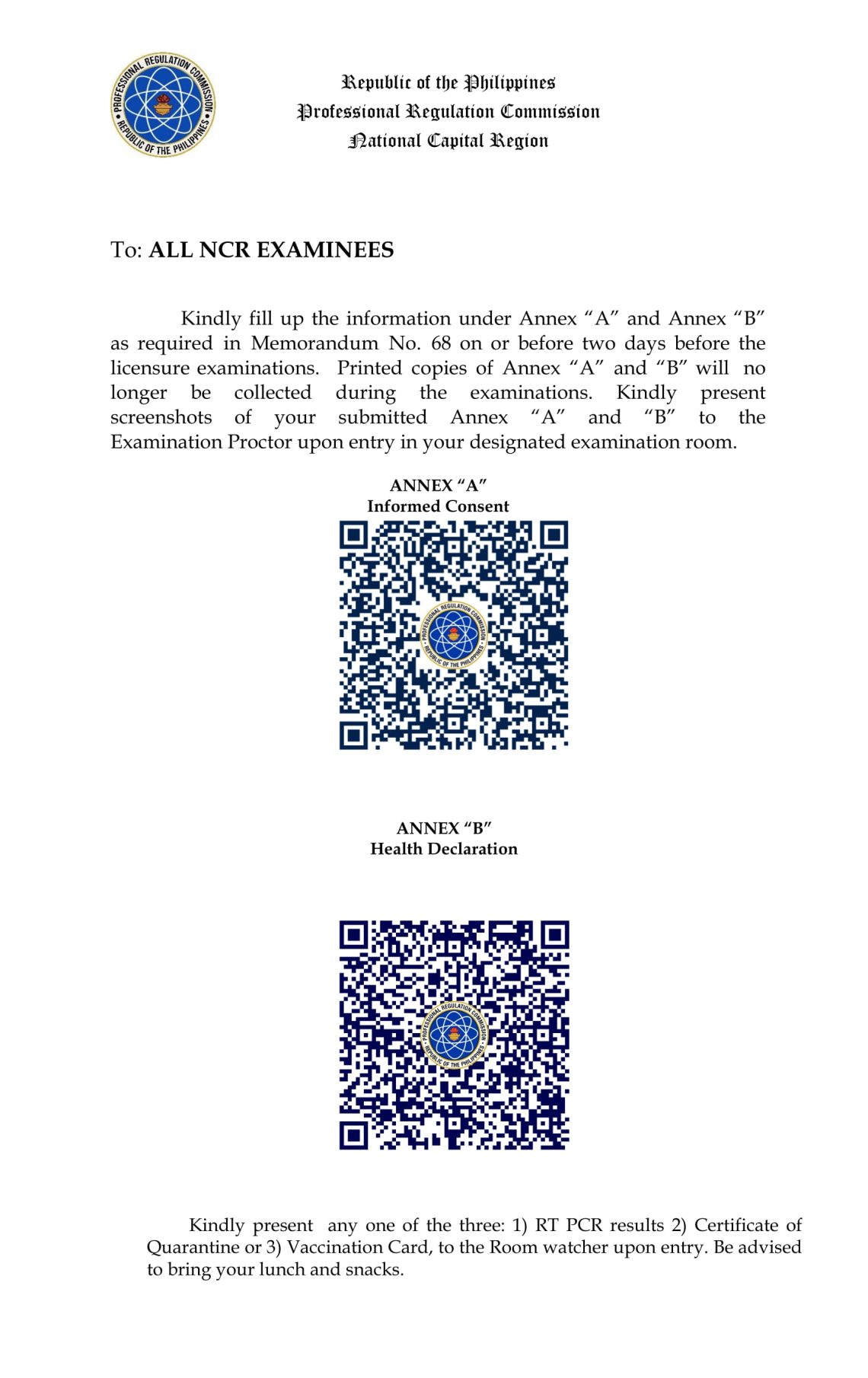 ALE Room Assignment January 2023 ARCHITECT Licensure Exam @prc.gov.ph ...