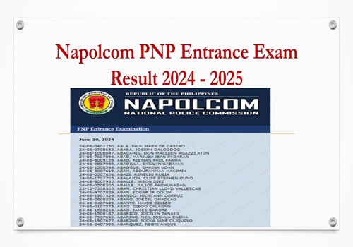 NAPOLCOM PNP Entrance Exam 2024-2025 Results List of Passers PNPE 2025 ...