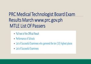 OUT-Medtech Board Exam August 2024 Result List Of Passers MTLE Results ...