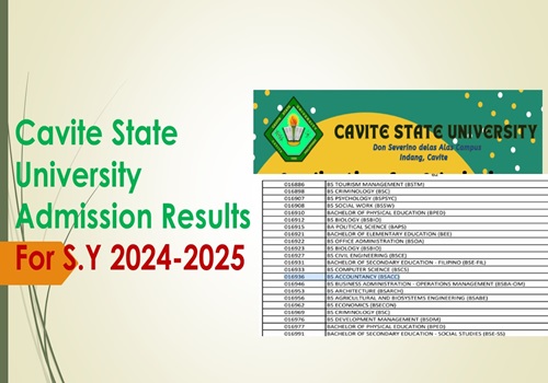 Link-CvSU Admission Results For S.Y 2024-2025 @cvsu.edu.ph| Application ...