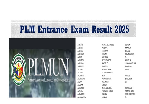 PLM Entrance Exam Result 2025 | PLmun Entrance Exam Admission Results