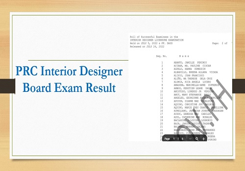 PRC Interior Designer Board Exam Result 2023 List of Passers| July IDLE ...