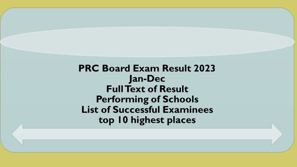 PRC Board Exam Result 2023 prc.gov.ph Prc Results | Licensure ...