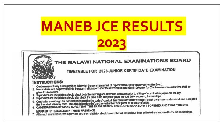 MANEB JCE Results 2023 Check Malawi JCE Pass List District Wise
