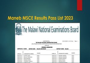 Maneb MSCE Results 2023-OUT Malawi National Board Exam Pass List PDF ...