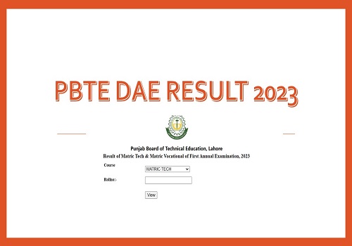 PBTE DAE Result 2023 | PBTE Results First Annual Matric Tech ...