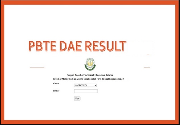 PBTE DAE Result 2024 | PBTE Results First Annual Matric Tech ...