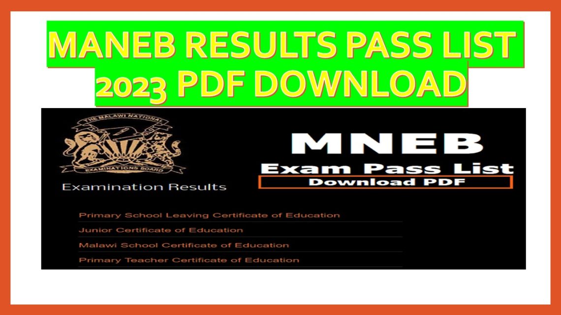 MANEB Results Pass List 2023 Pdf Download STD 8 MSCE Examination Results