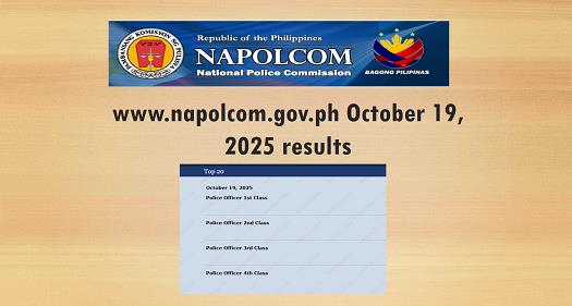 www.napolcom.gov.ph october 19, 2025 results & list of passers