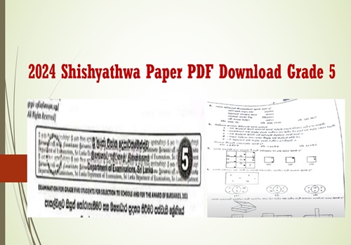 2024 Shishyathwa Paper Pdf Download Download Grade 5 Scholarship Answer Papers 2024 Paper 1 & 2 ...