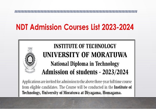 NDT Moratuwa Application 2023/2024 @itm.mrt.ac.lk| National Diploma in ...