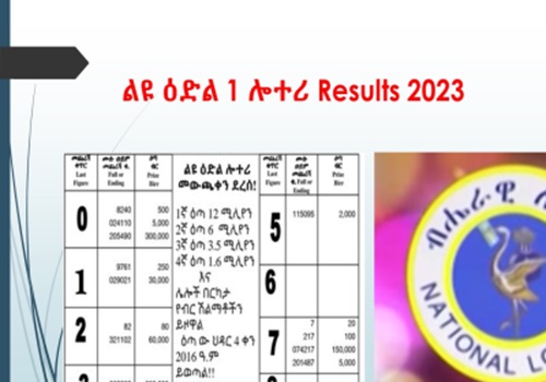 (November) ልዩ ዕድል 1 ሎተሪ Results Hidar 4, 3-4-2016-OUT Winning Numbers ...