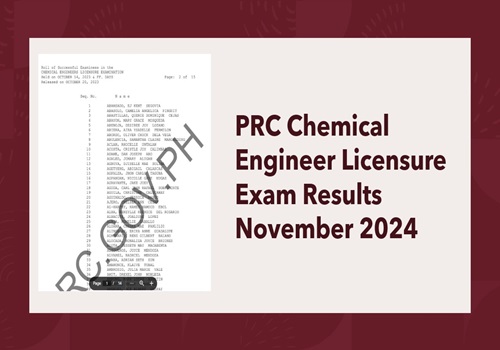 OUT-PRC Chemical Engineer Licensure Exam Result November 2024 List of ...