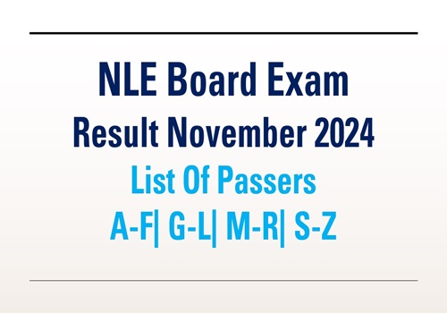 NLE Board Exam Result November 2024 Passers| Philippine Nurse Top 10 ...