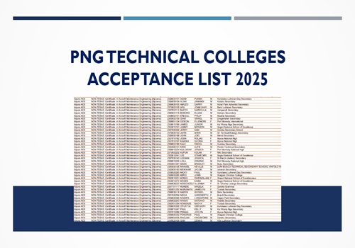 Out-2025 PNG Technical Colleges Acceptance List Polytech Lae 2025 ...