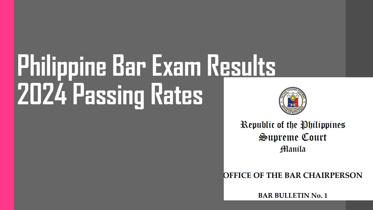 Philippine Bar Exam Results 2024 Passing Rates