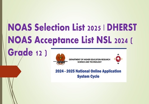 NOAS Selection List 2025 | DHERST NOAS Acceptance List NSL 2024 ( Grade ...
