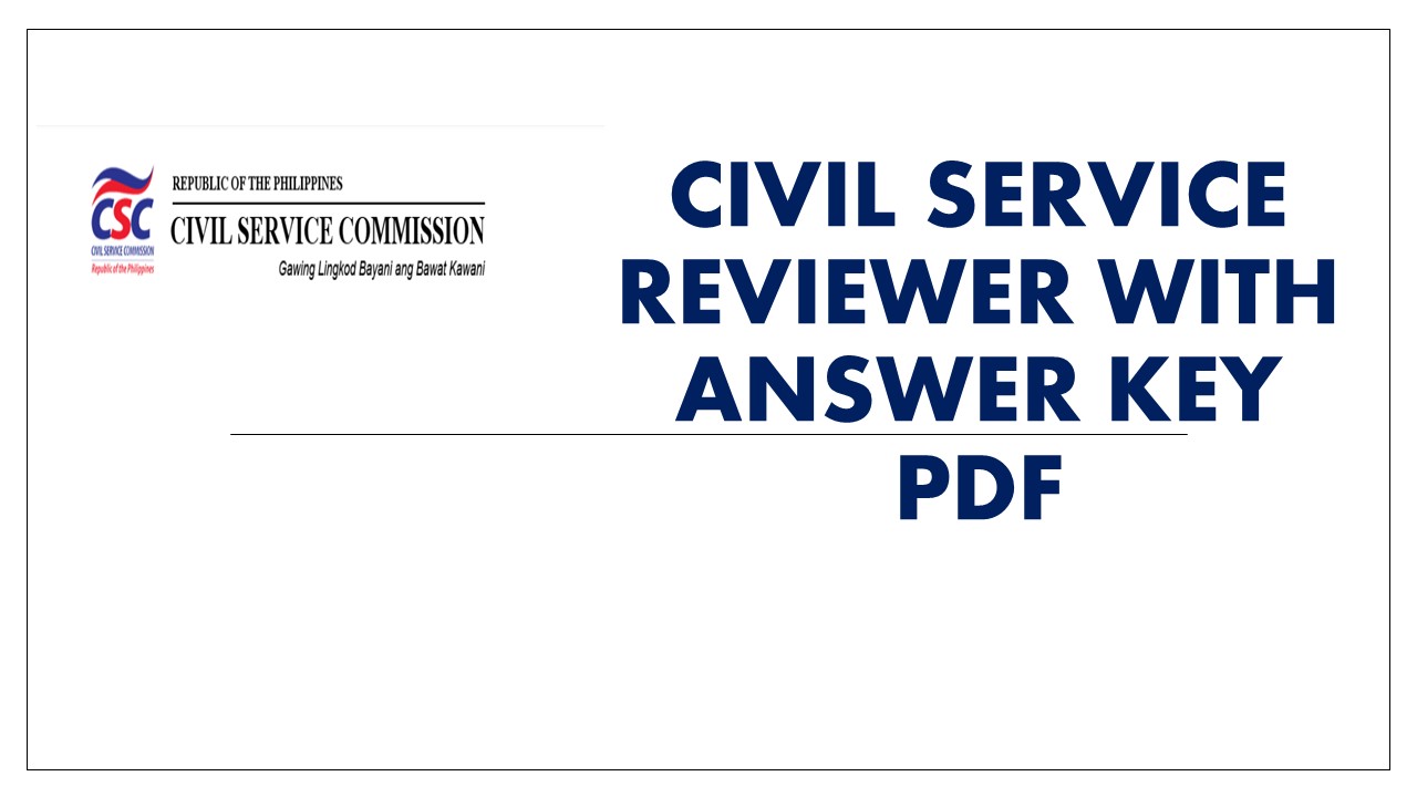 Civil Service Reviewer With Answer Key Pdf Free Download