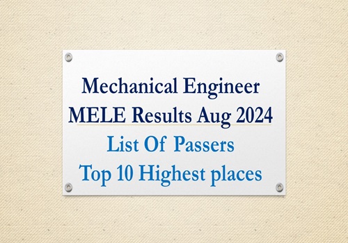 PRC Mechanical Engineering Result August 2024| MELE Results List Of ...