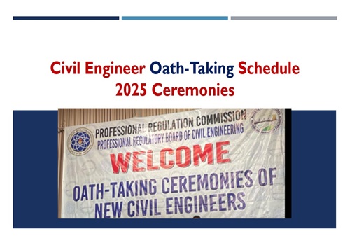 Civil Engineers Oath Taking Schedule 2025 Registration & Verification ...
