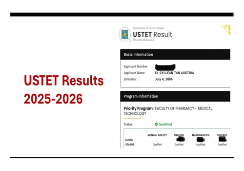 Out-USTET Results 2025| University of Santo Tomas Entrance Test ...
