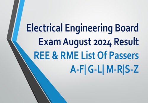 August PRC Result Electrical Engineers & Master Electricians 2024 Top ...