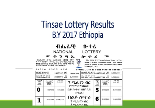 Ethiopia Tinsae Lottery Draw Results 11/2017 Today PDF List| Tinsae ...
