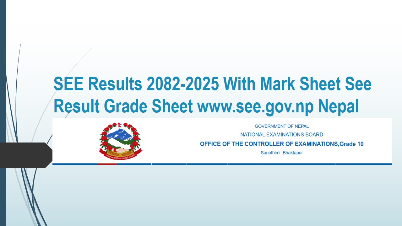 SEE Results 2082-2025 With Mark Sheet See Result Grade Sheet www.see ...