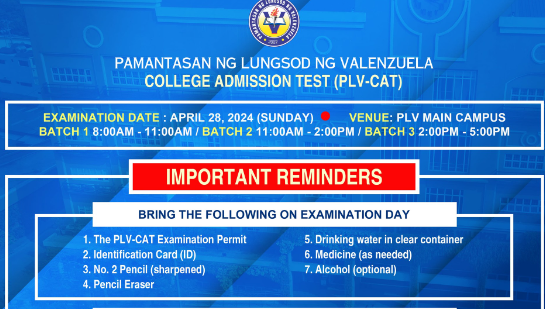 Link-PLV CAT Result 2024 Qualifiers| PLV College Admission Qualifiers @plv.edu.ph