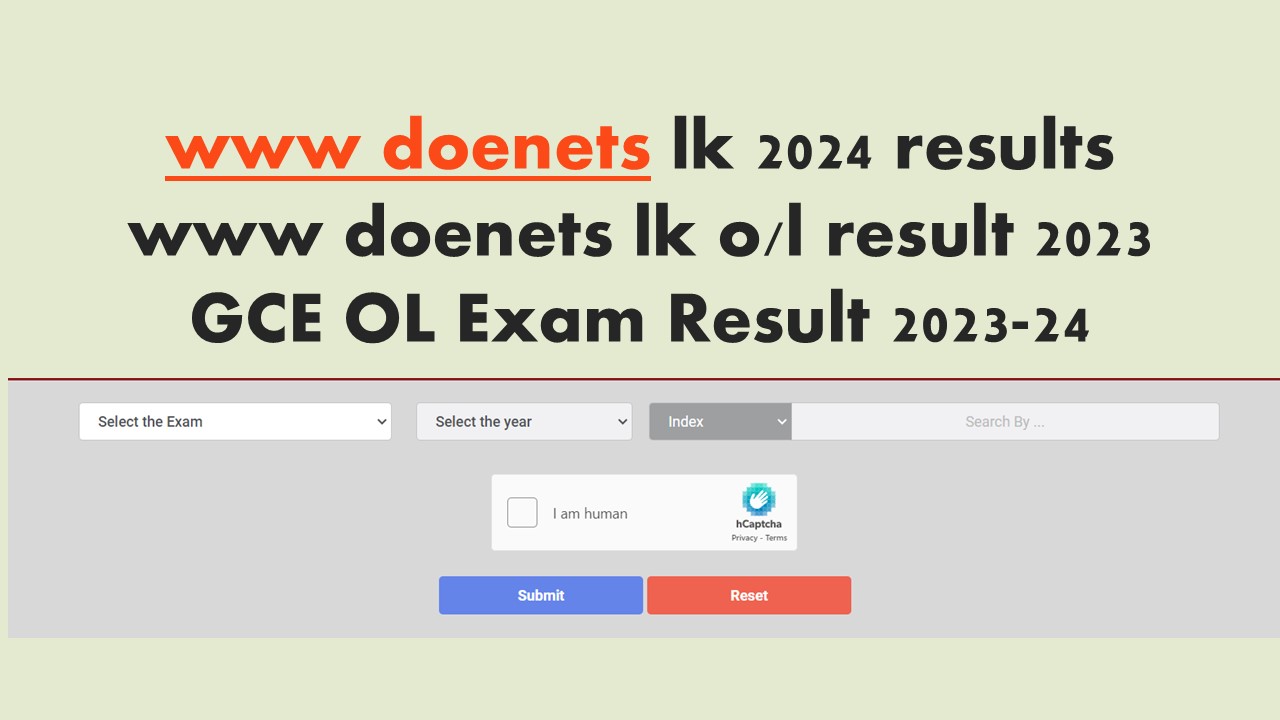 www.doenets.lk 2024 results (September) GCE O/L Exam Result 2023 Sri ...
