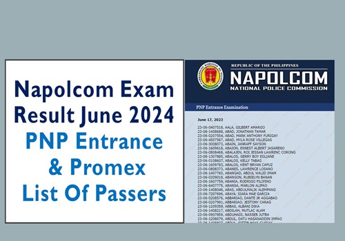 OUT-Napolcom Exam Result 2024 (June 30) List of Passers| Napolcom ...