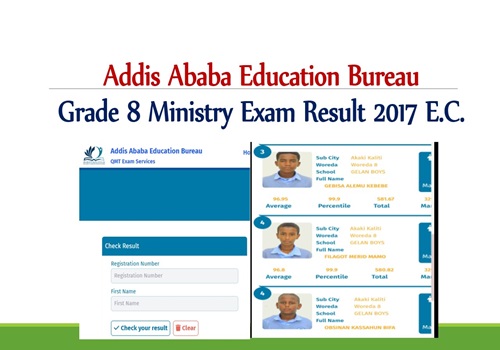 OUT-Addis Ababa Education Bureau Grade 8 Ministry Exam 2017 Result aa ...
