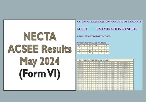 Link-NECTA ACSEE Exam Results 2024 matokeo ya Form Six acsee Result ...