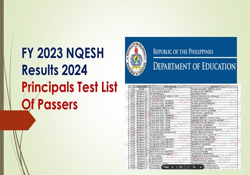FY 2023 NQESH Results 2024 (May 26) List Of Passers| Principals Test ...