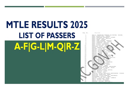 Released-PRC MTLE Results 2025 List Of Passers On April 03, Top 10 @prc ...