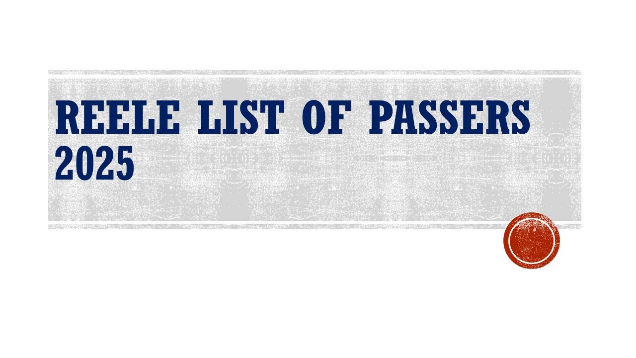 REELE List of Passers 2025 | REELE April Results