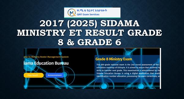 Sidama Region Ministry Result 2017 (2025) Sidama Ministry et result ...