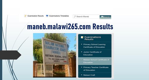 Released, MSCE maneb.malawi265.com Results maneb.edu.mw