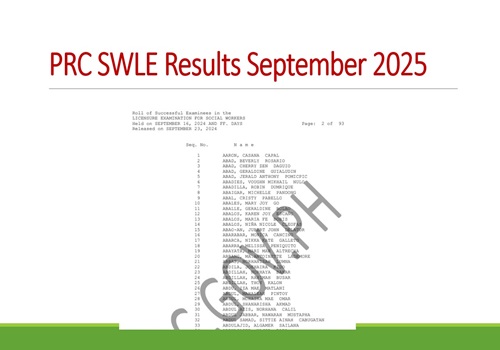 PRC SWLE Results: September 2025 Social Worker Licensure Exam Passers ...