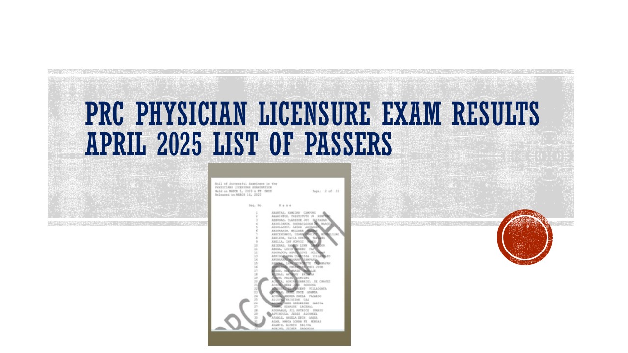 PRC Physician Licensure Exam Result March-April 2025 Pdf Physician ...