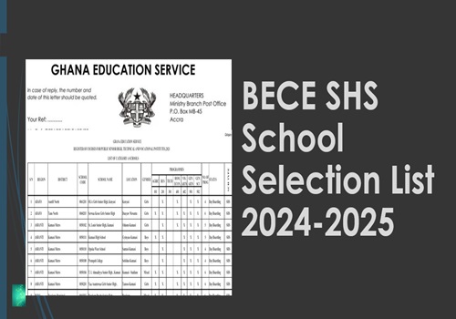 BECE SHS School Selection List 2024 (PDF's) School Placement List 2025 ...