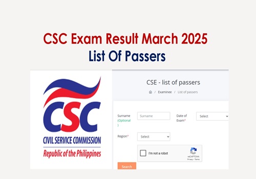 CSC Exam Result March 2025 Full List of Passers (May 02) www.csc.gov.ph ...