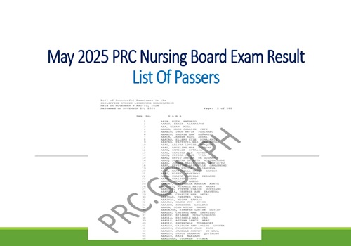 May 2025 PRC Nursing Board Exam Result List Of Passers| PNLE Results Top 10